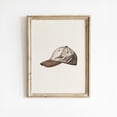 Baseball Cap Illustration: Vintage Style Sports Man Cave Art ...