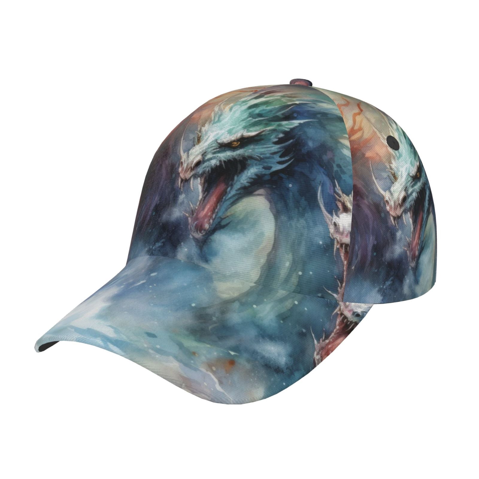 Baseball Cap - Ink Style Wave Dragon Adjustable Size Hats for Men and ...