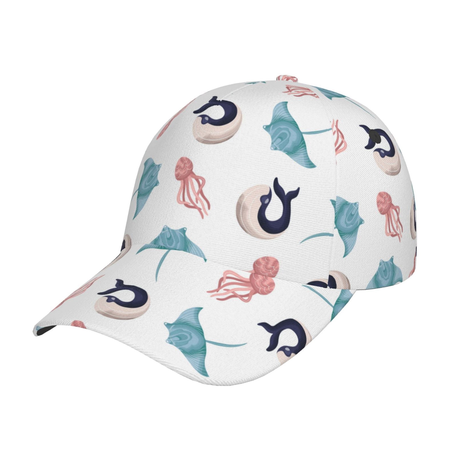 Baseball Cap - Jellyfish Devilfish Whale Adjustable Size Hats For Men ...