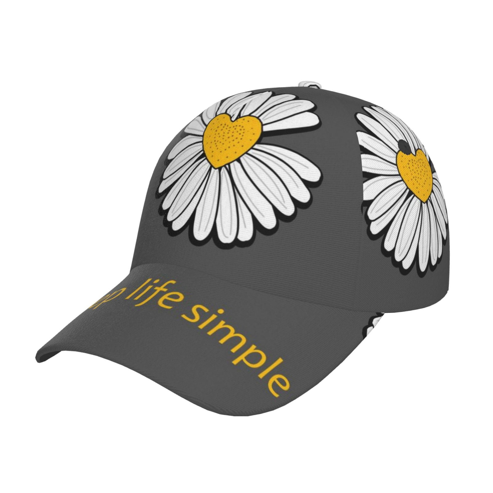 Baseball Cap, Keep Life Simple Daisy Flower Sun Hats for Men Women ...