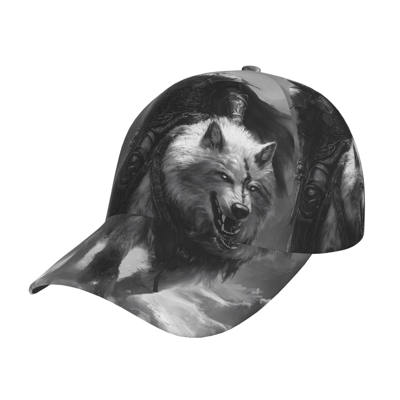 Baseball Cap - Knight Riding Giant Wolf Hats for Men Women Low Profile ...