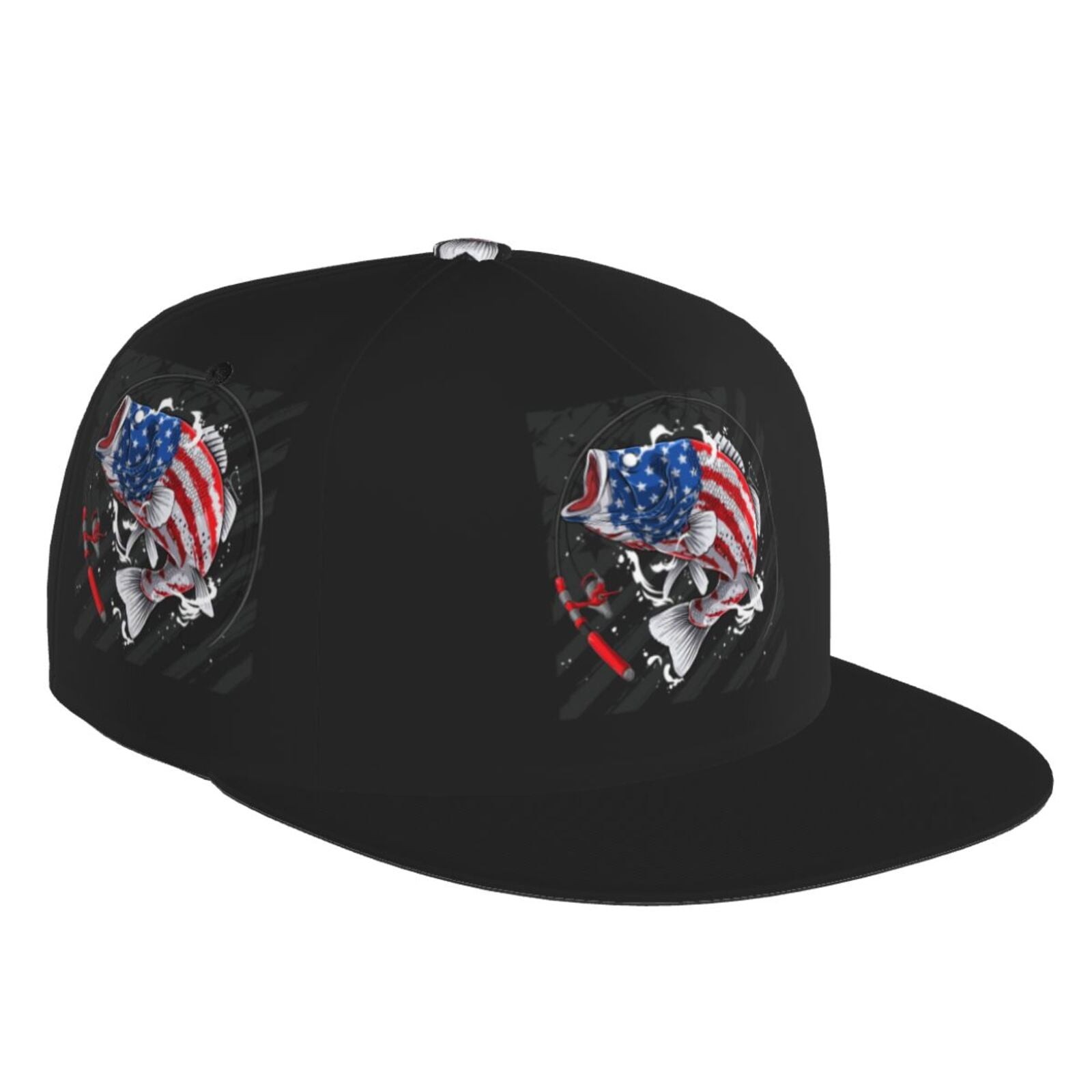 Baseball Cap - Largemouth Bass Fish in USA Hats for Men/Women Low ...