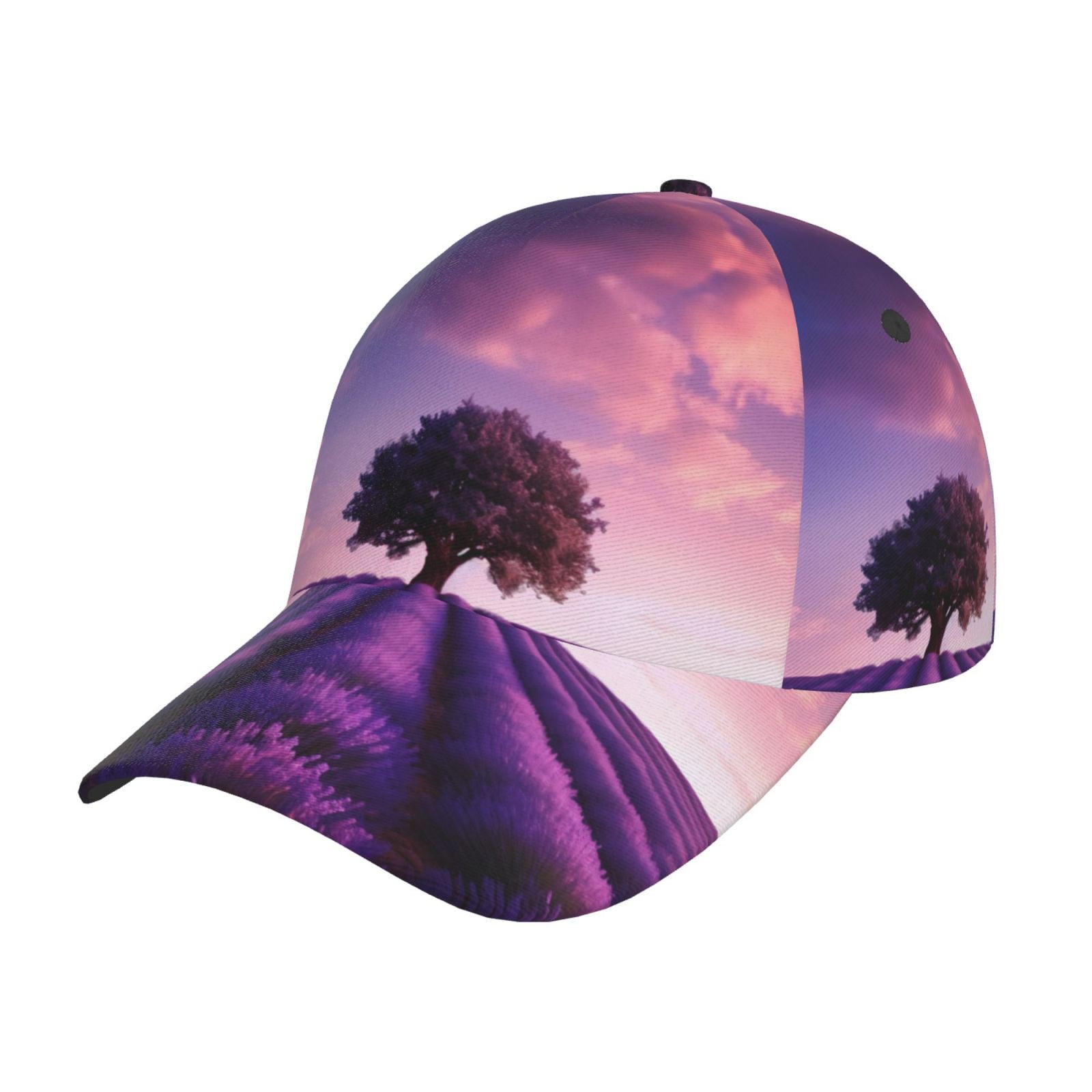 Baseball Cap - Lavender Field Sunset Adjustable Size Hats for Men and ...
