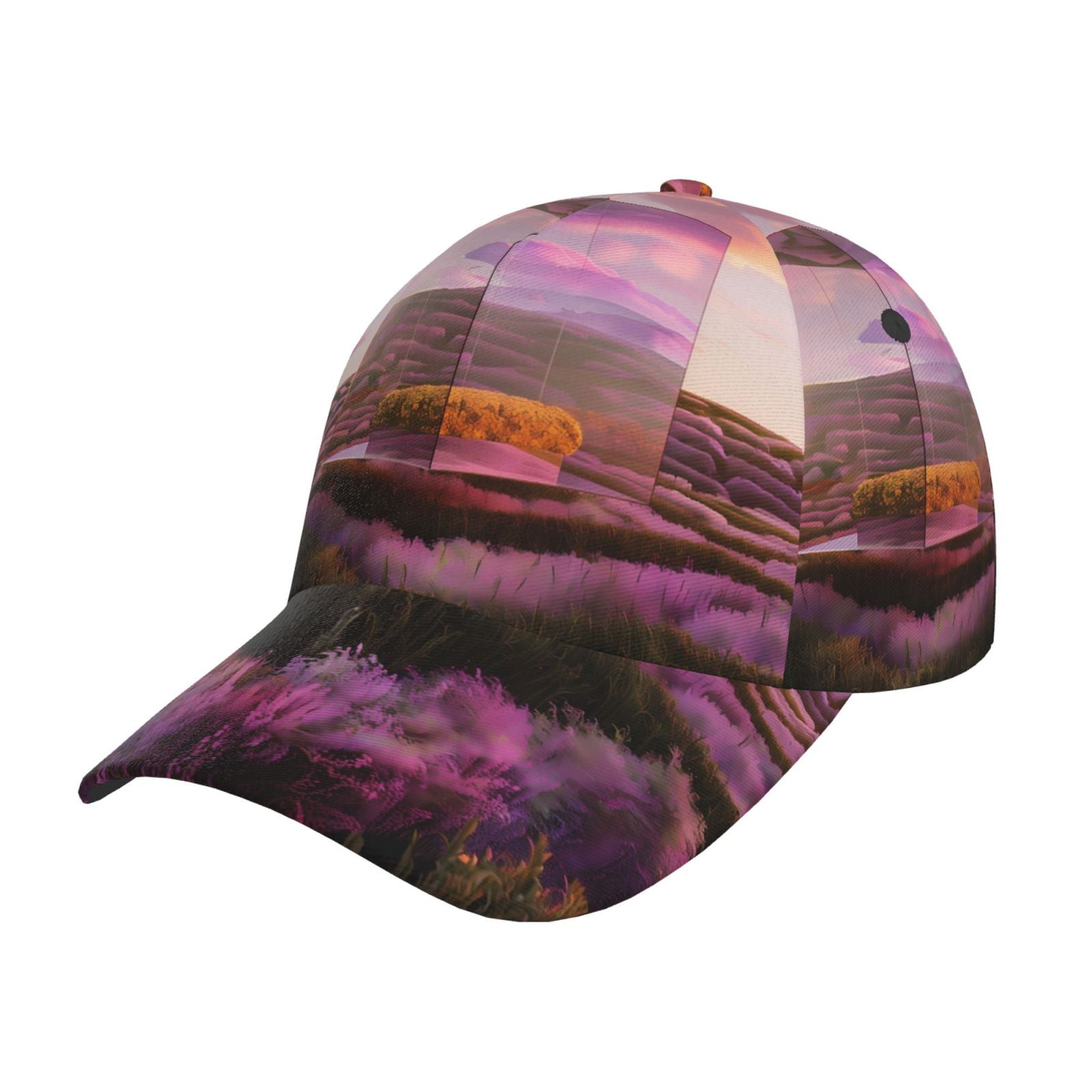 Baseball Cap - Lavender Fields Mirror Cube Hats for Men Women Low ...