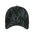 Baseball Cap, Lavender Flowers Black Trucker Hats Women Dad Hat For ...