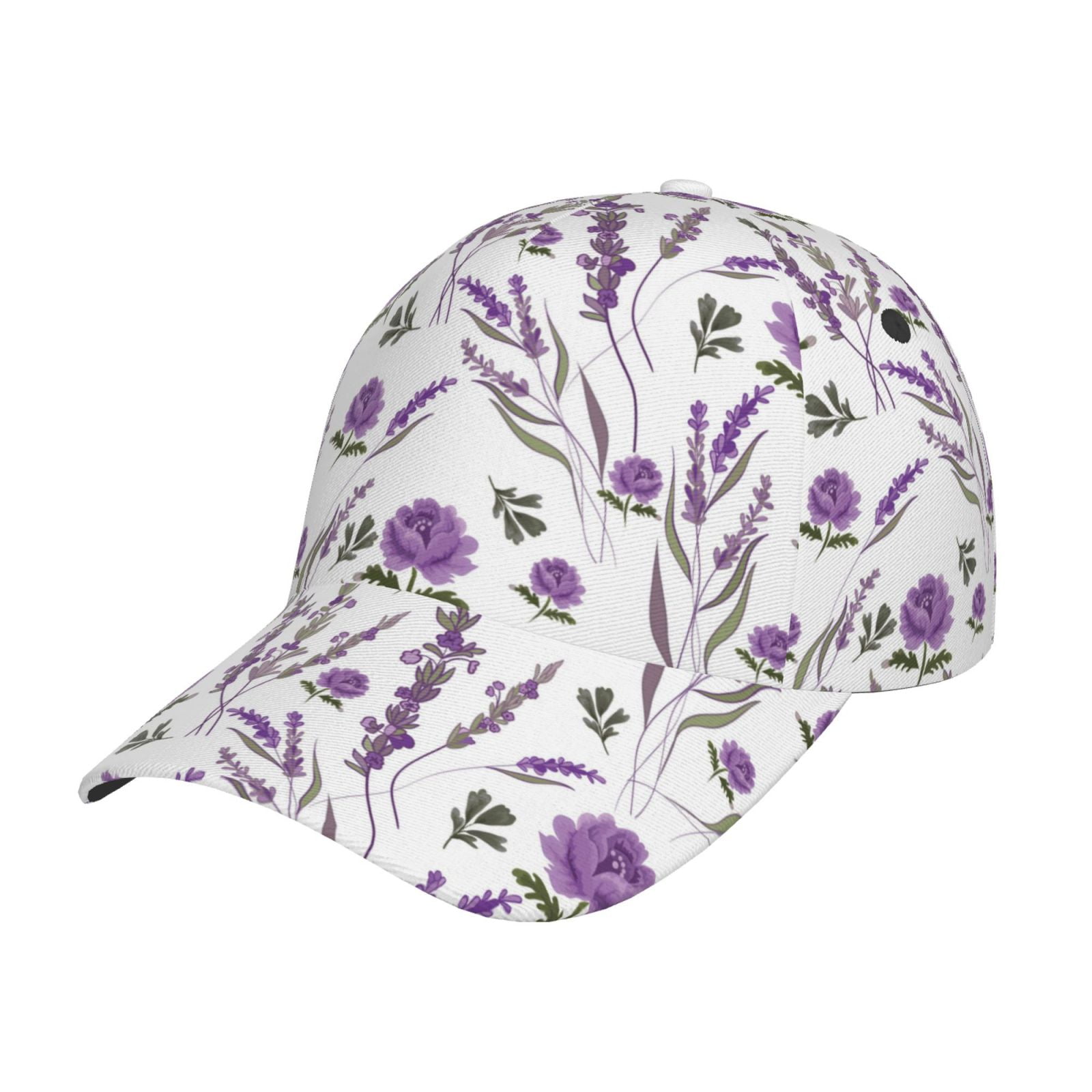 Baseball Cap - Lavender Flowers Fujiman Adjustable Size Hats For Men ...