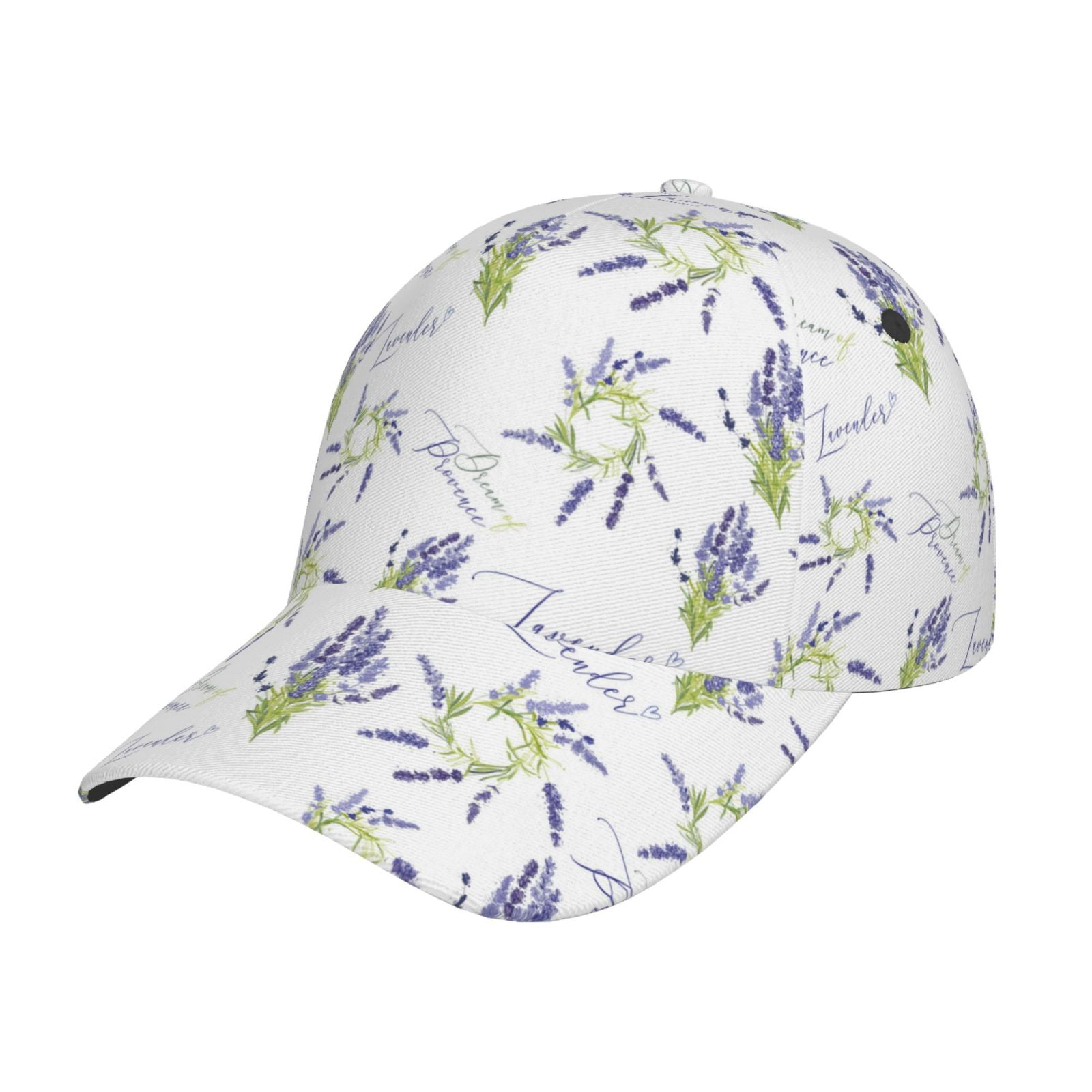 Baseball Cap, Lavender Flowers Round Hats For Men Women Low Profile ...