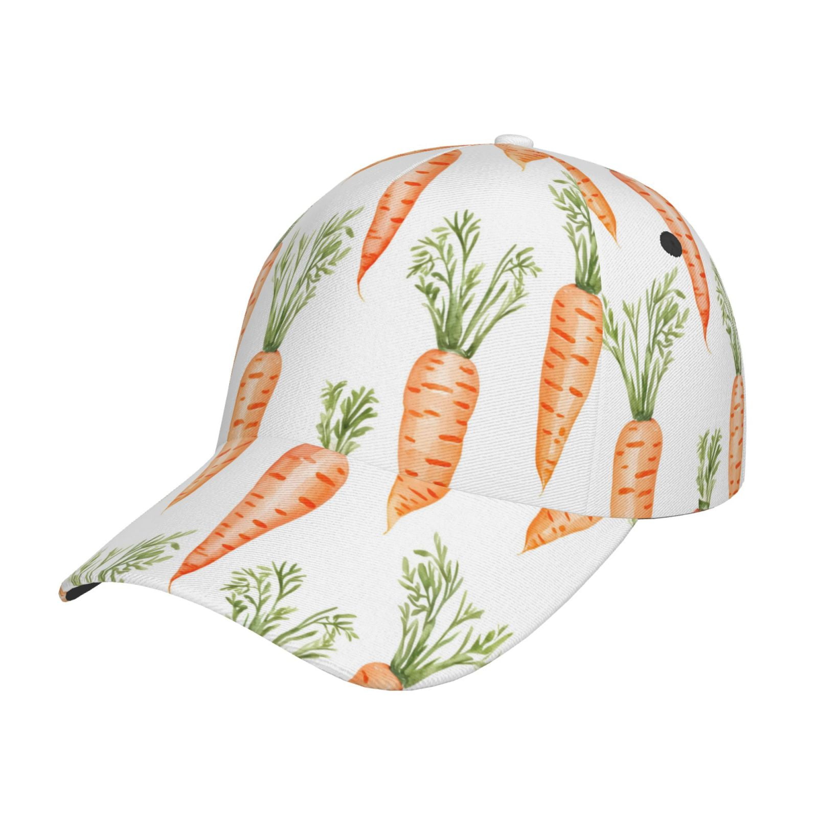 Baseball Cap, Leaf Carrot Pattern White Hats For Men Women Low Profile ...