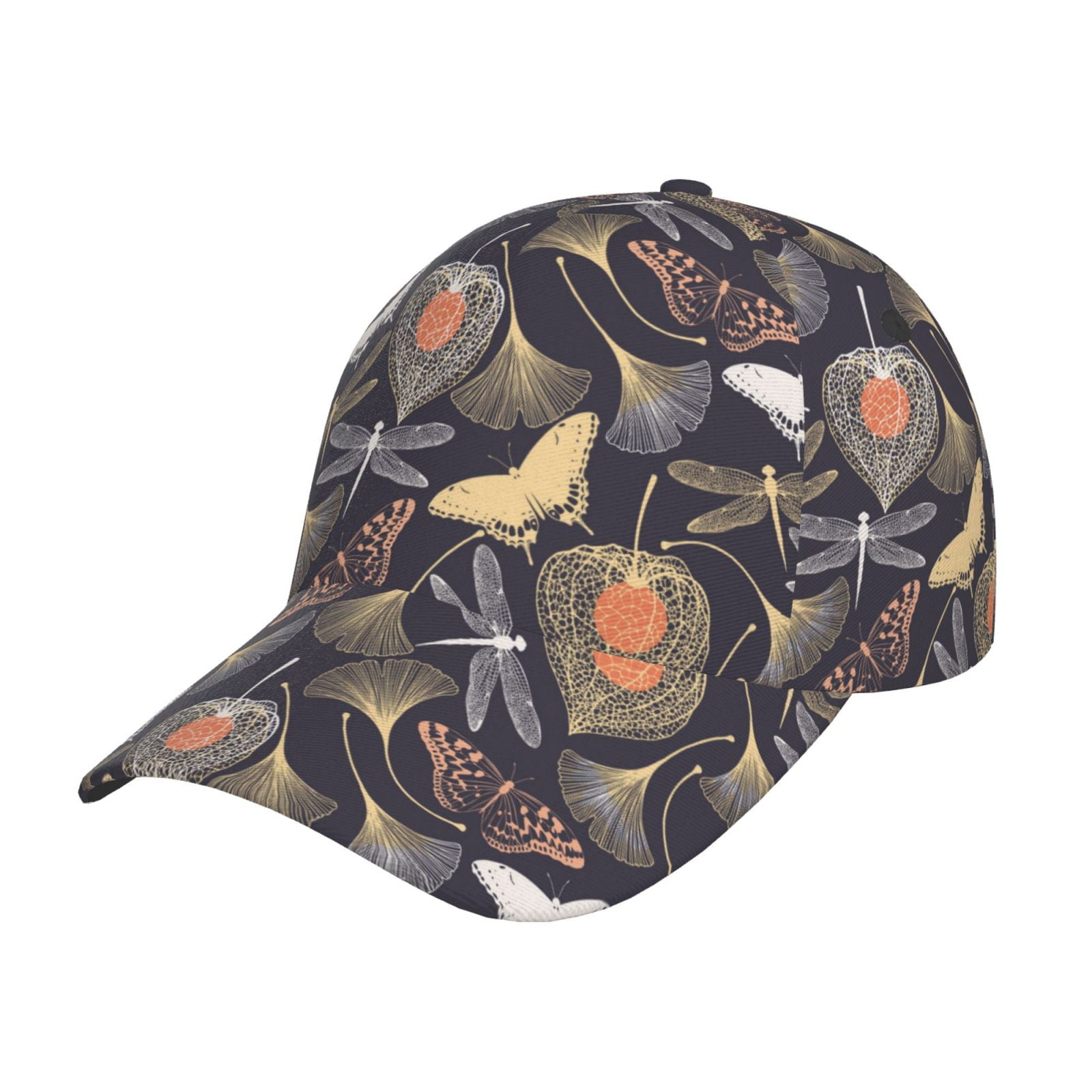 Baseball Cap, Leafy Dragonfly Butterfly Sun Hats For Men Women ...
