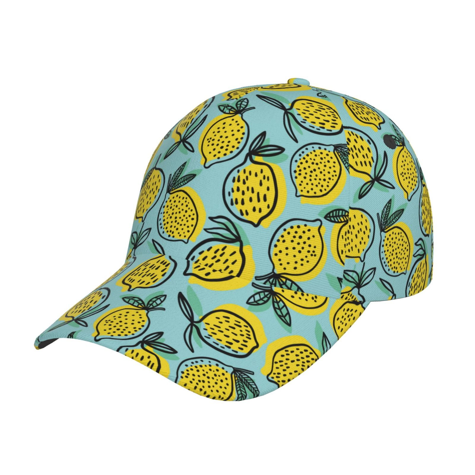 Baseball Cap, Lemon Print Hats For Men Women Low Profile Classic ...