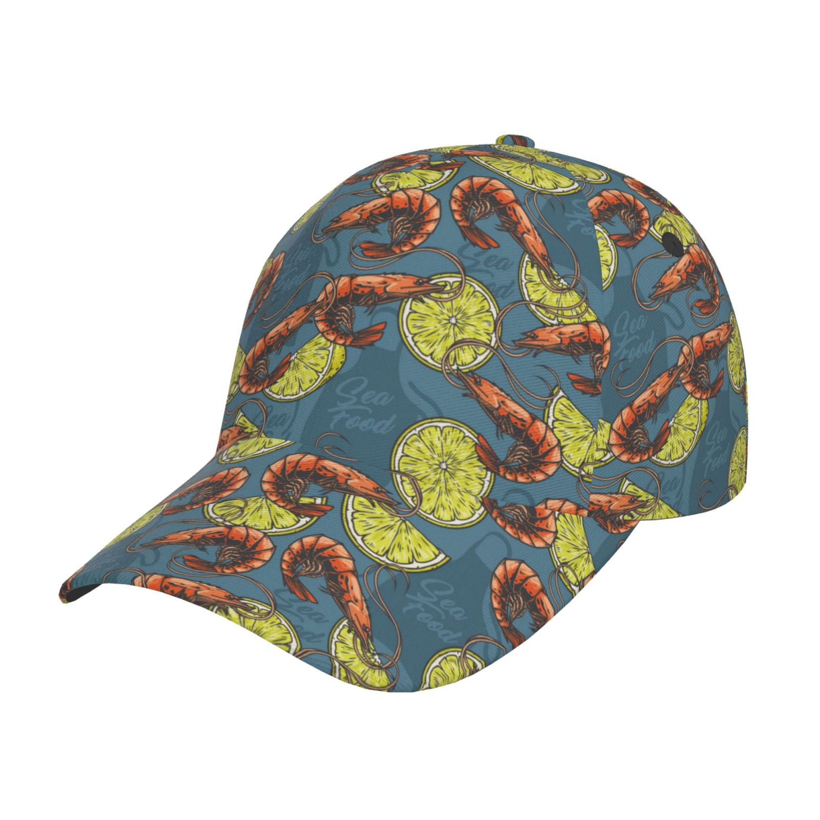 Baseball Cap - Lemon Sliced Shrimp Adjustable Size Hats For Men And ...