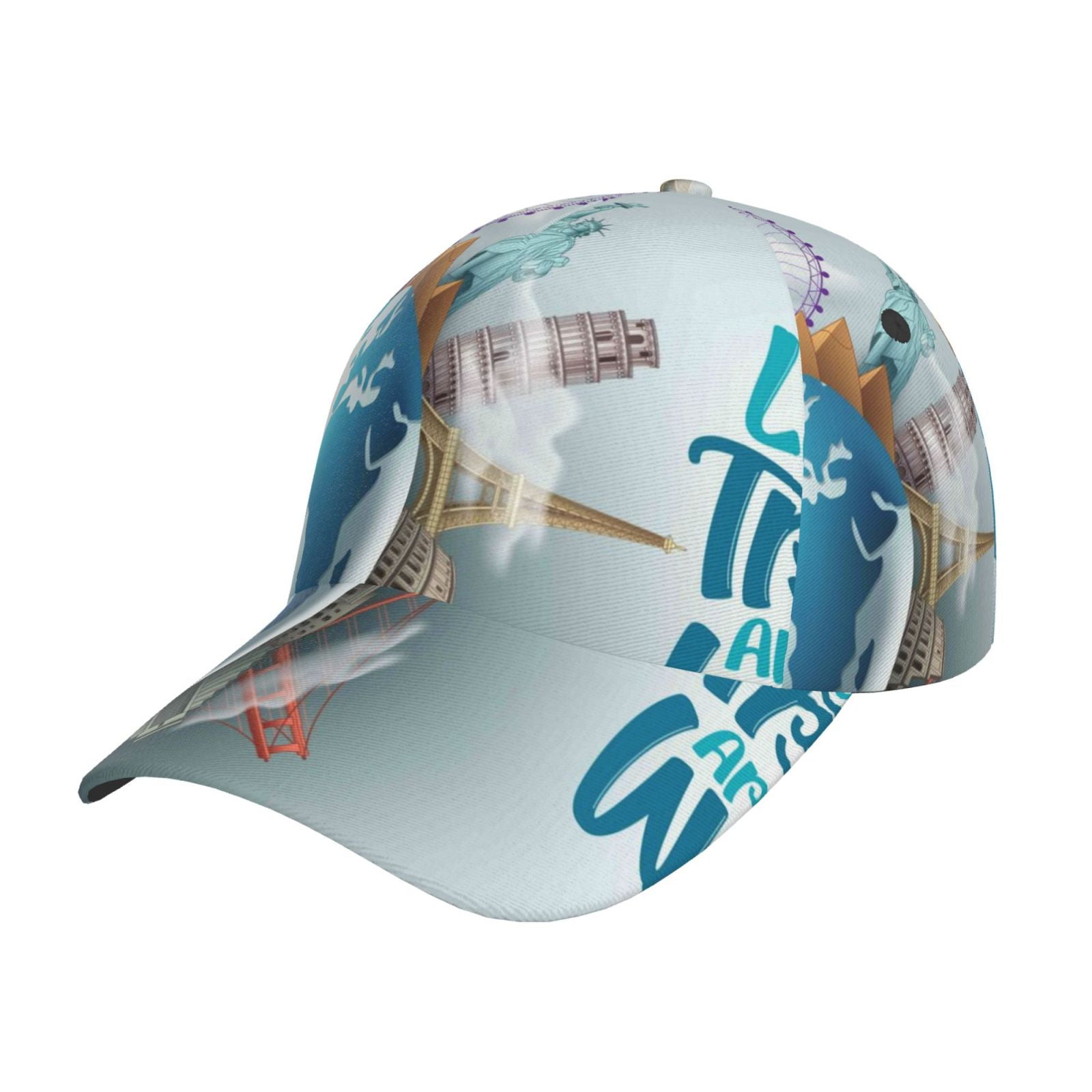 Baseball Cap - Let'S Go Travel Around The World Adjustable Size Hats ...