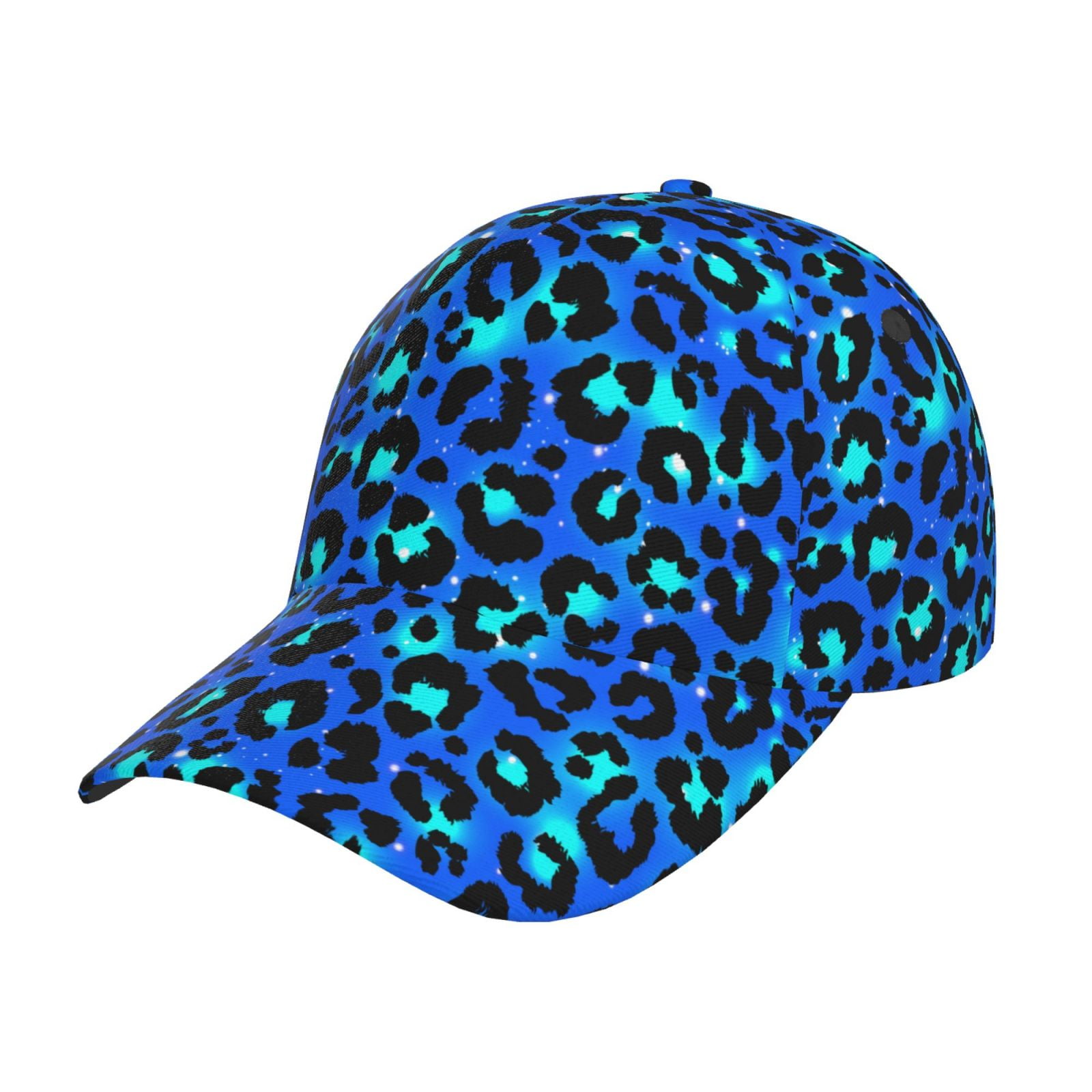 Baseball Cap, Light Blue Leopard Print Sun Hats for Men Women ...