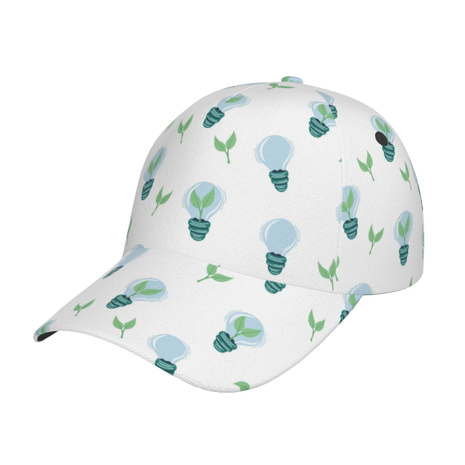 Baseball Cap, Light Bulb Pattern Leaf Hats For Men Women Low Profile ...