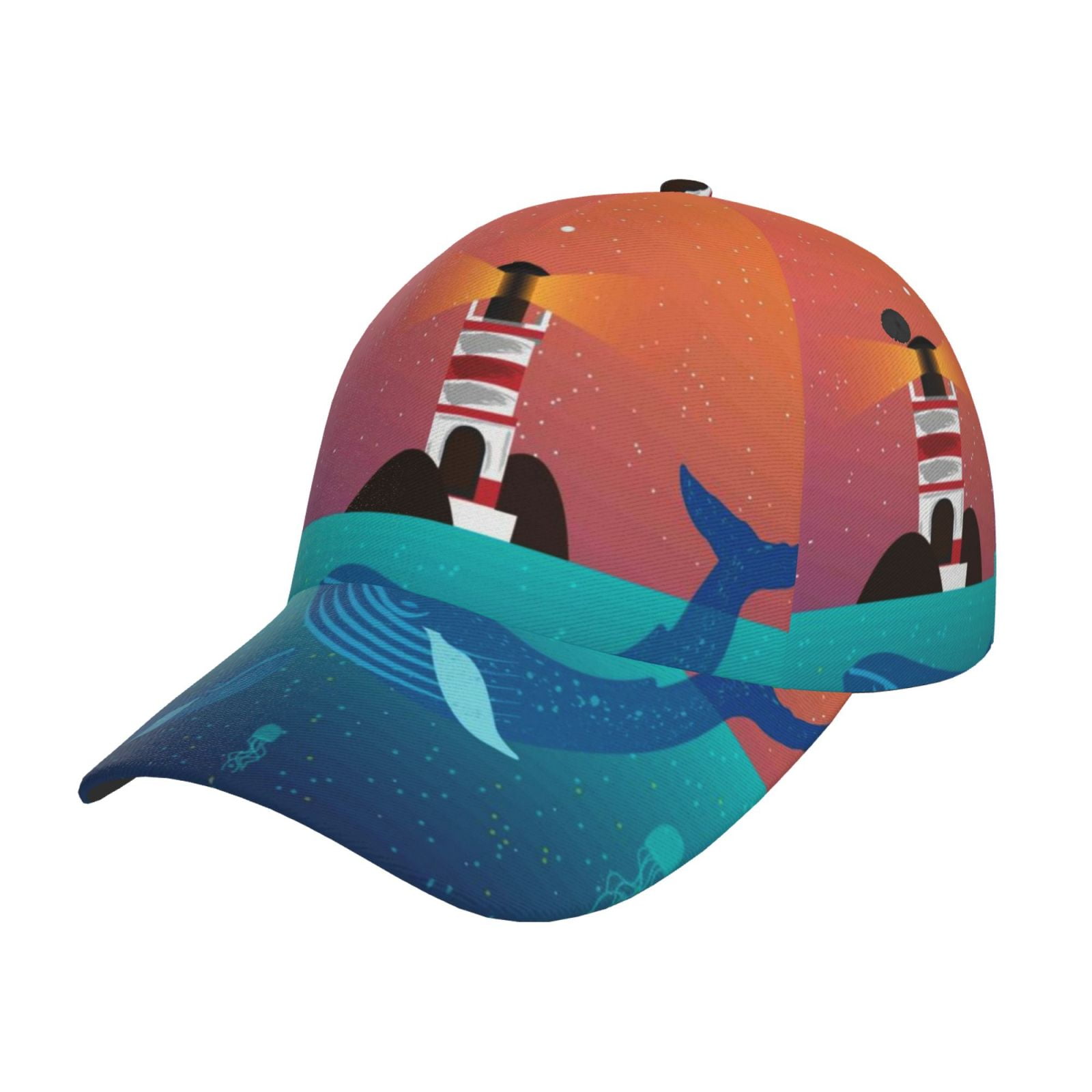 Baseball Cap, Lighthouse and Whale Trucker Hats Women Dad Hat for ...