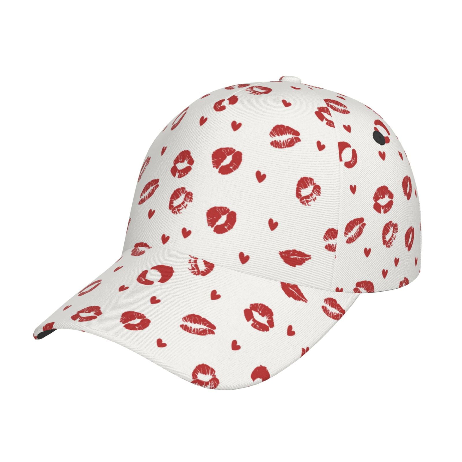 Baseball Cap - Lips Kiss Adjustable Size Hats for Men and Women, Dad ...