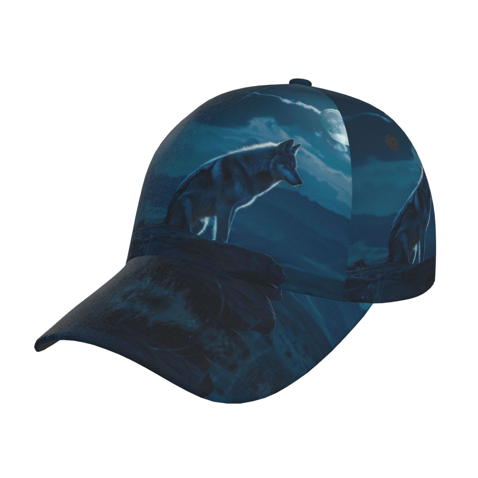 Baseball Cap - Lonely Night Wolf Hats for Men Women Low Profile Classic ...