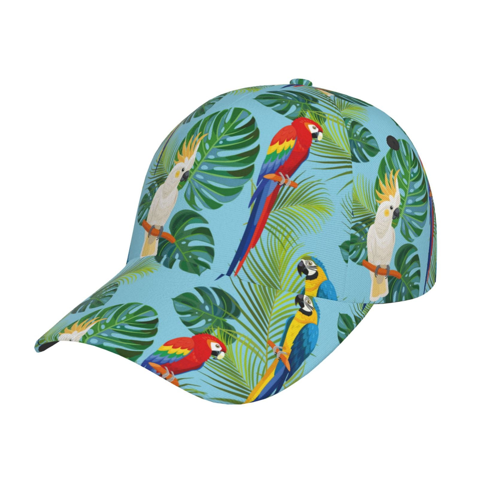 Baseball Cap, Macaw Cockatoo Monstera Sun Hats For Men Women ...