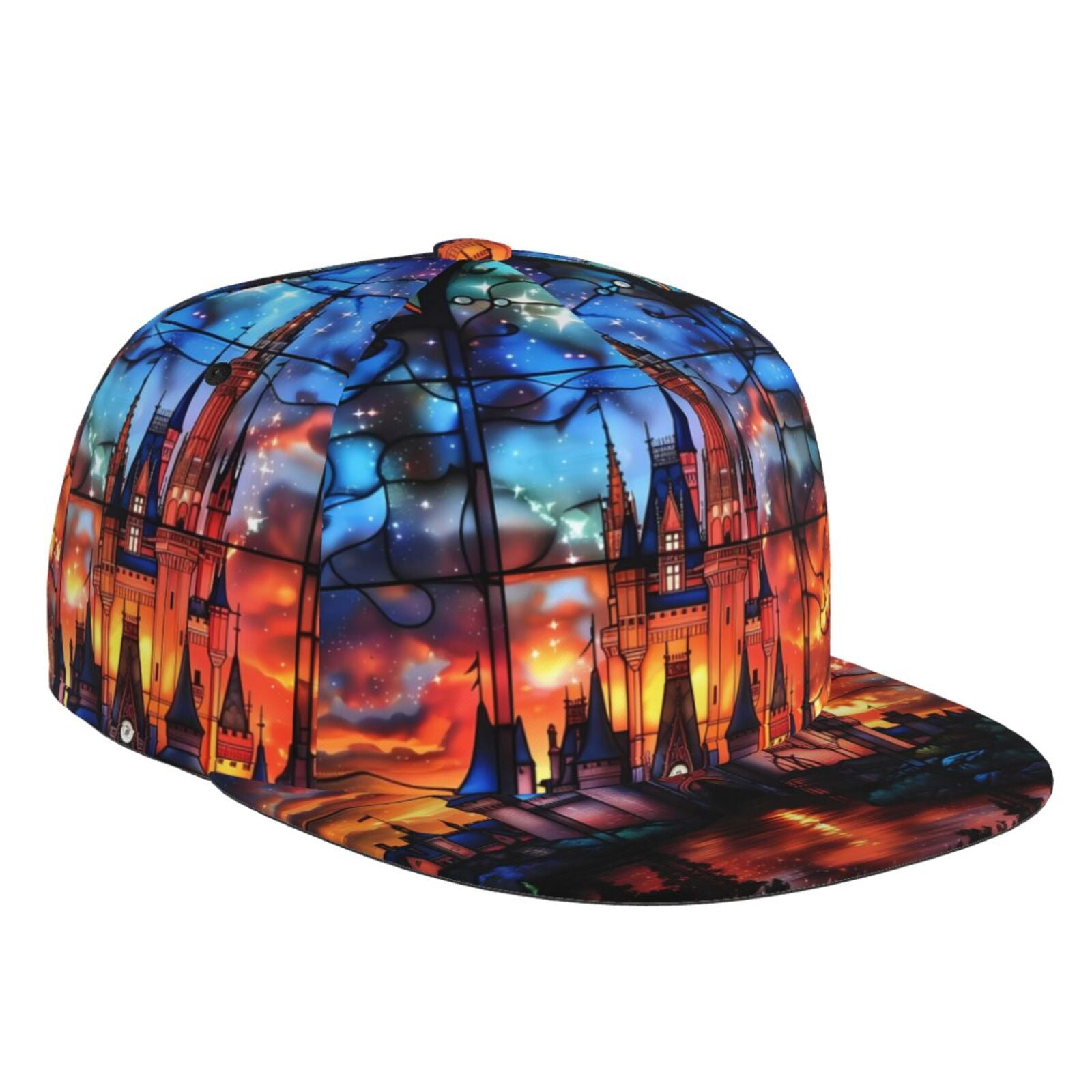 Baseball Cap - Magical Stained Glass Castle Hats for Men/Women Low ...