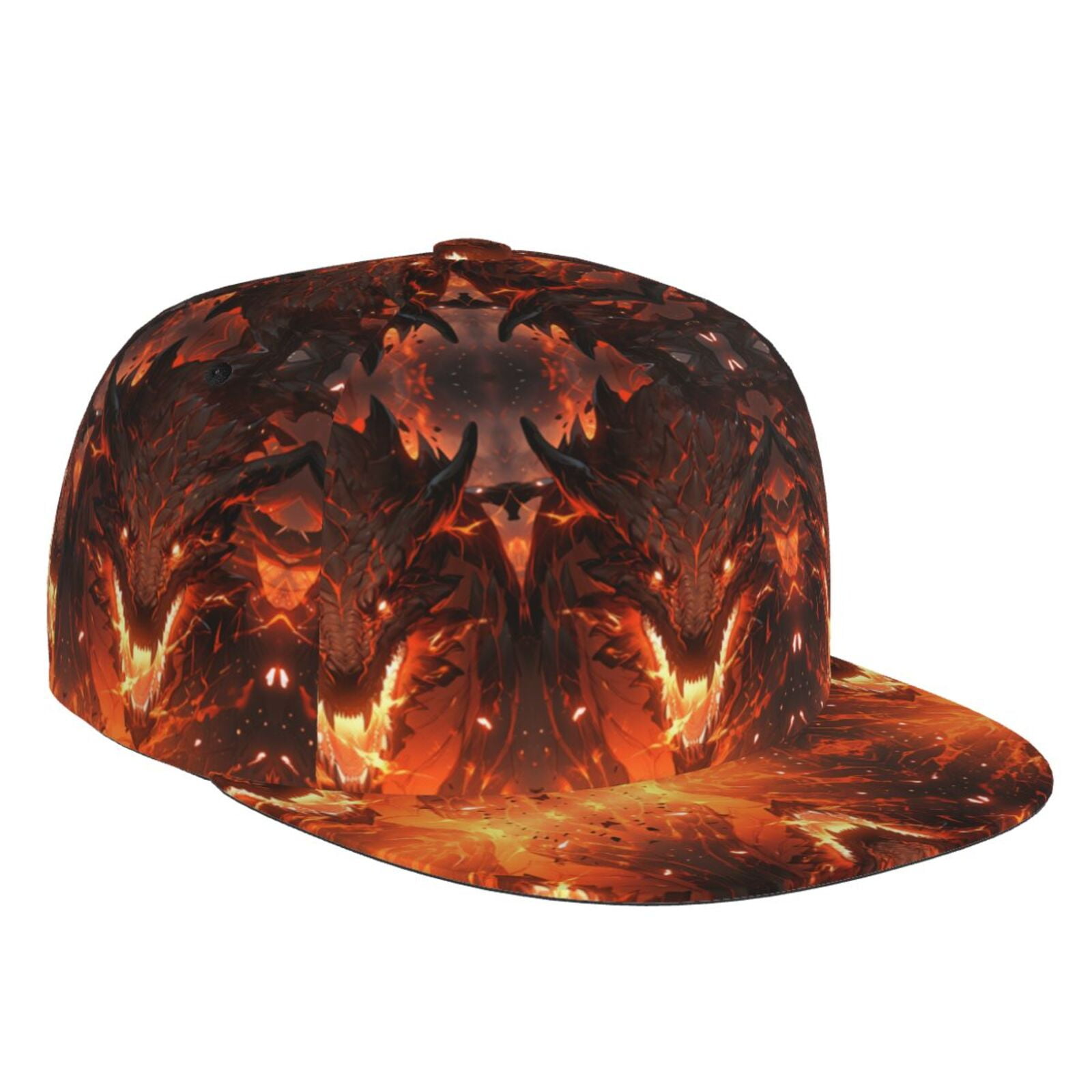 Baseball Cap - Magma Fire Black Dragon Hats for Men/Women Low Profile ...