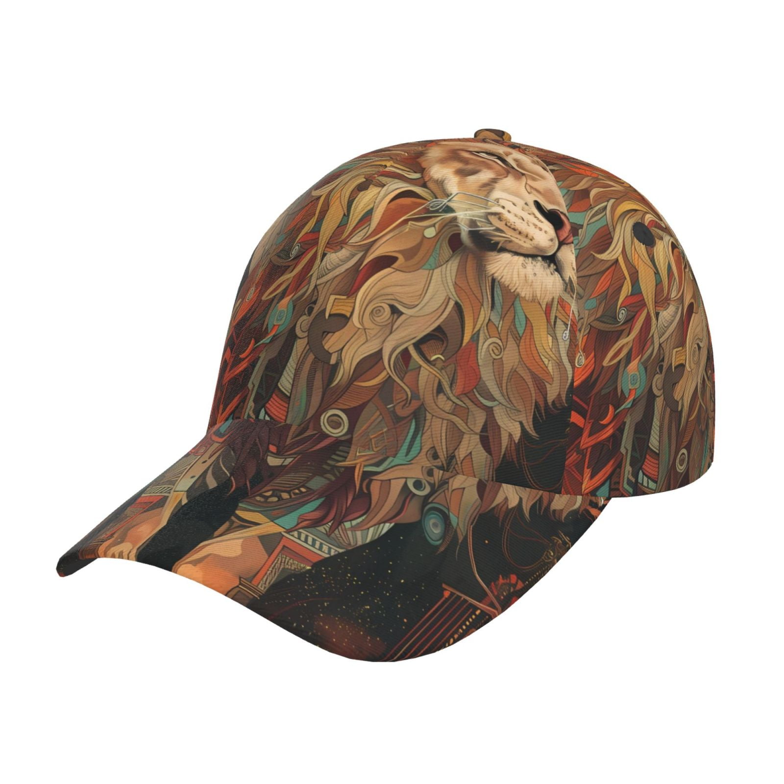 Baseball Cap - Majestic Cosmic Lion Adjustable Size Hats for Men and ...