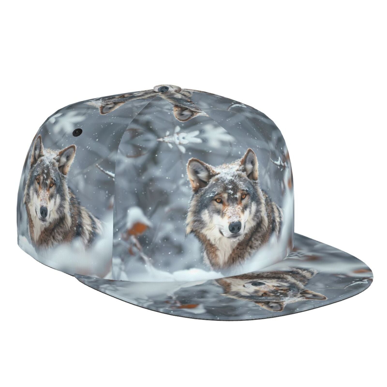Baseball Cap - Majestic Snowy Wolf Hats for Men/Women Low Profile Adjustable Classic Dad Hat for ...