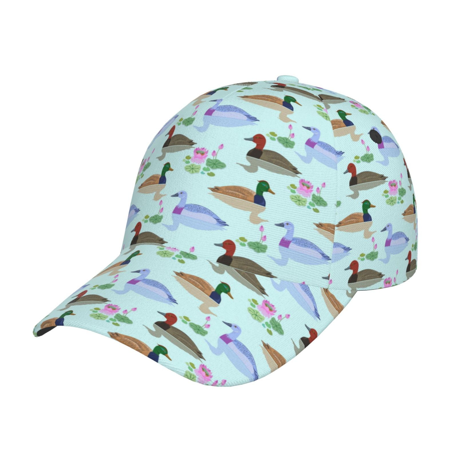 Baseball Cap - Mallard Duck Of Lotus Flowers Hats for Men Women Low ...
