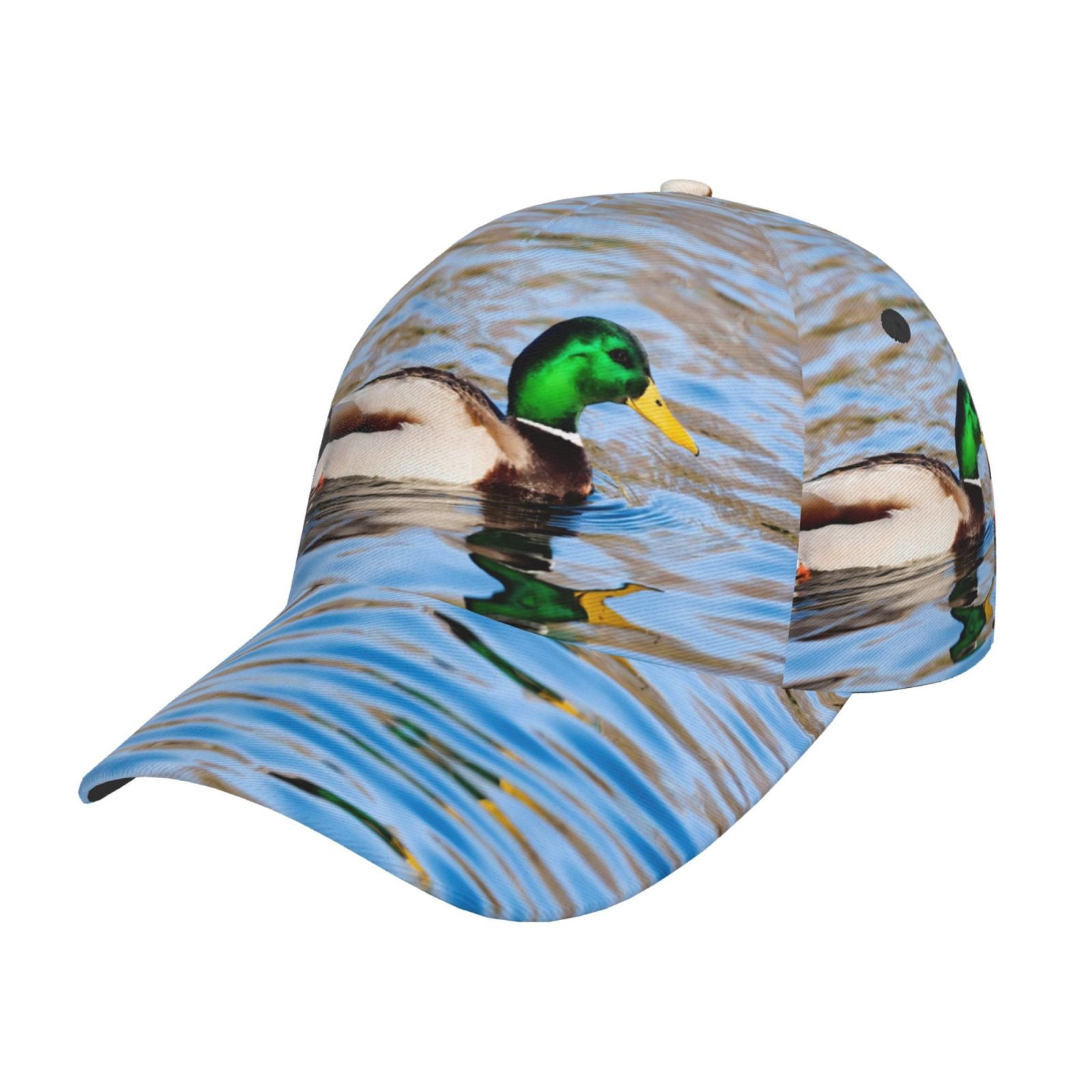Baseball Cap - Mallard Duck Swimming In A River Hats for Men Women Low ...