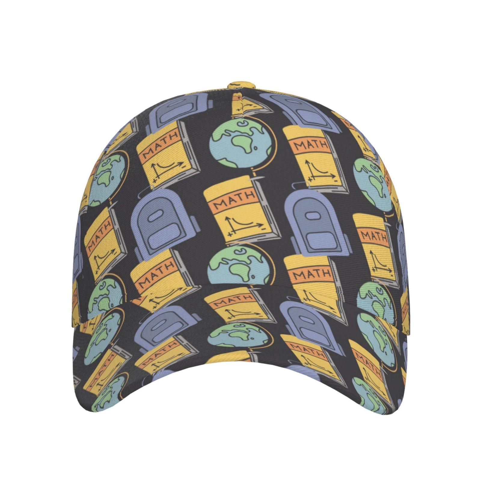 Baseball Cap, Math Book Globe Print Trucker Hats Women Dad Hat For ...