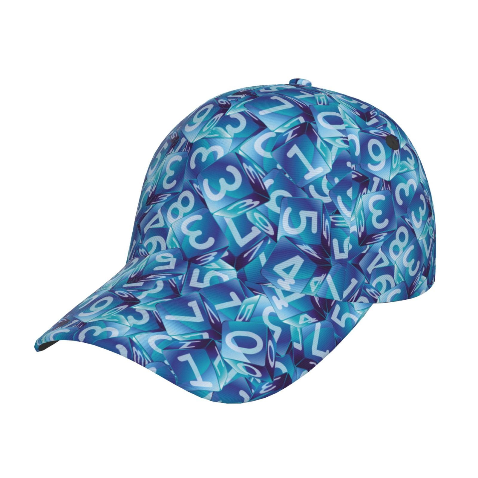 Baseball Cap, Math Number Dice Print Sun Hats For Men Women, Adjustable ...