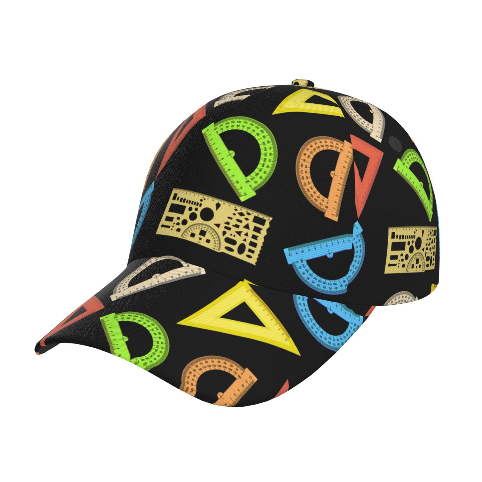 Baseball Cap, Math Ruler Colorful Print Hats For Men Women Low Profile ...