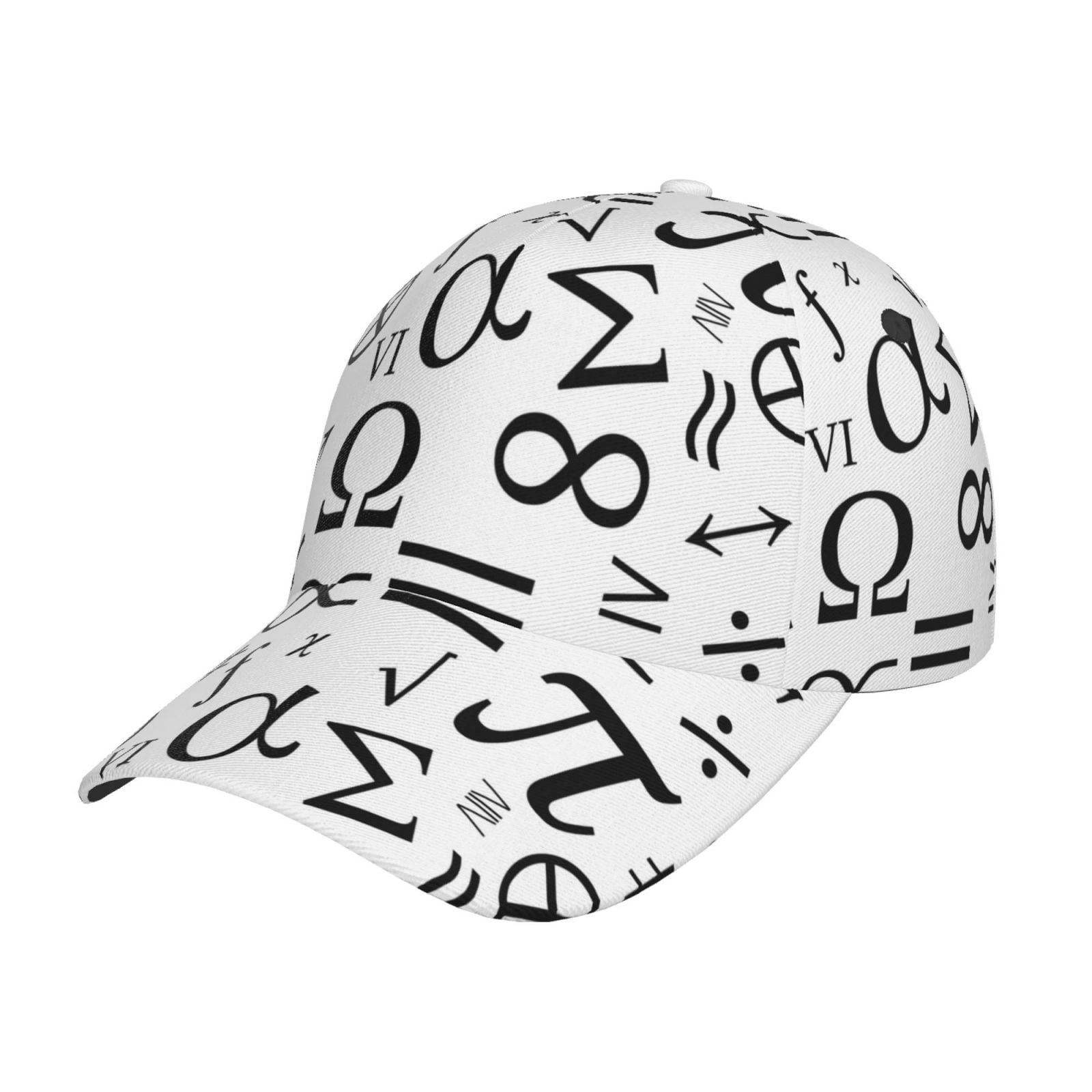 Baseball Cap, Math Symbol Print Funny Sun Hats For Men Women ...