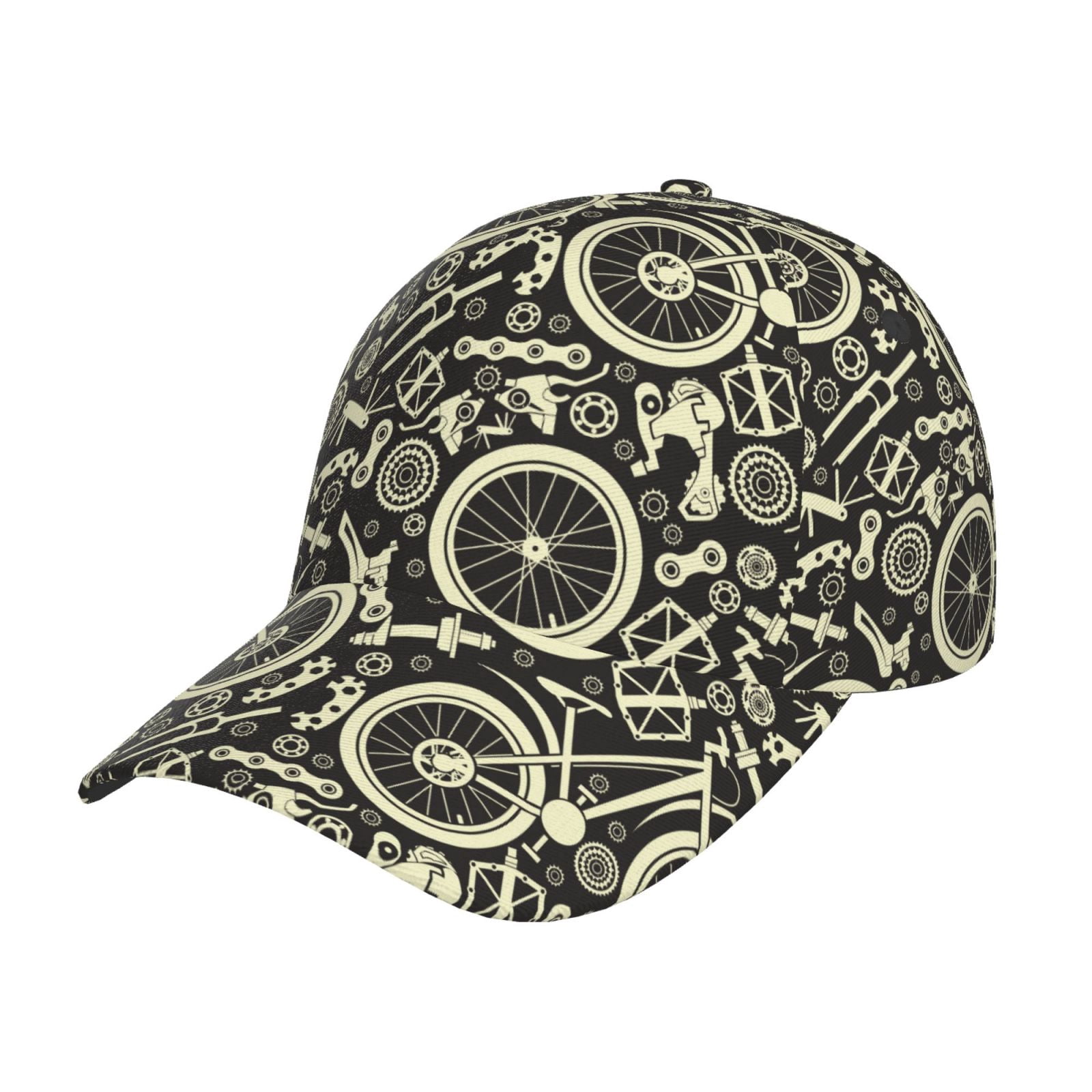 Baseball Cap - Mechanical Bike Pattern Adjustable Size Hats For Men And ...