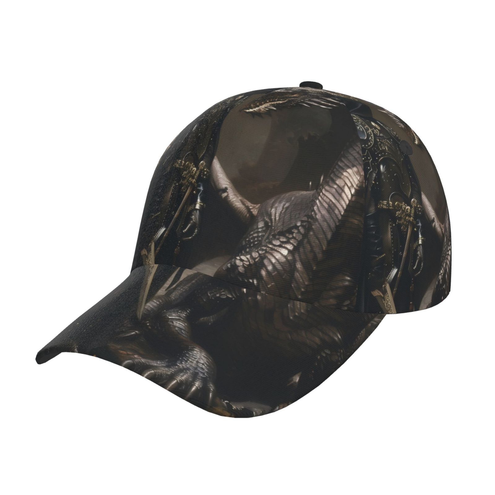 Baseball Cap - Medieval Knight And Dragon Adjustable Size Hats For Men ...