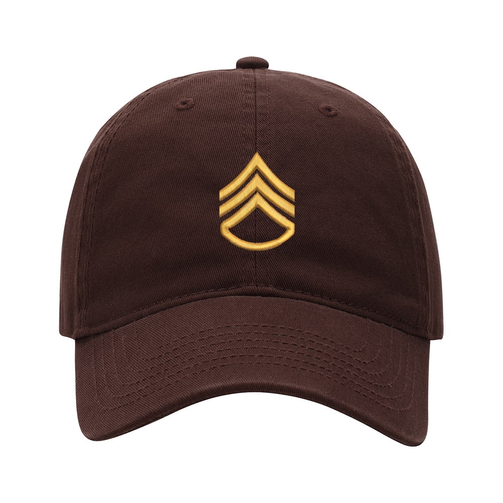 Baseball Cap Men Army Rank Patch Staff Sergeant Embroidered Washed ...