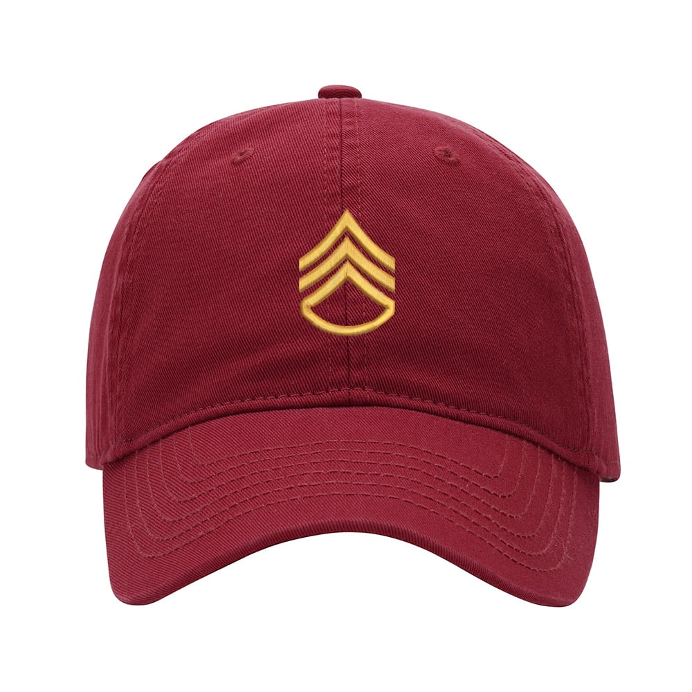 Baseball Cap Men Army Rank Patch Staff Sergeant Embroidered Washed ...
