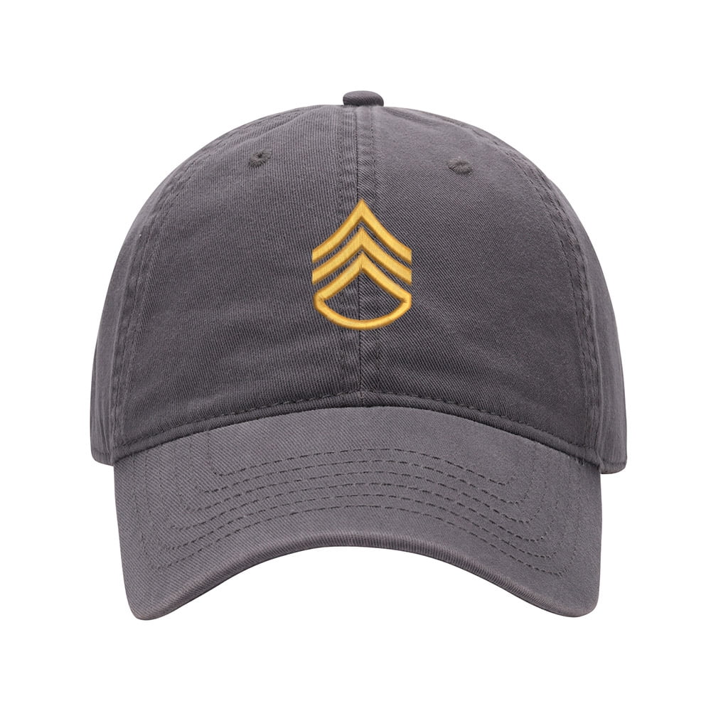 Baseball Cap Men Army Rank Patch Staff Sergeant Embroidered Washed ...