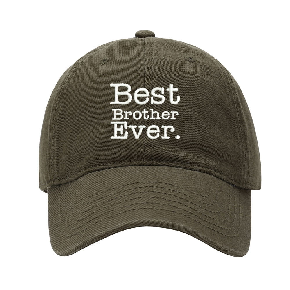 Baseball Cap Men Best Brother Ever Embroidered Washed Cotton Dad Hat ...
