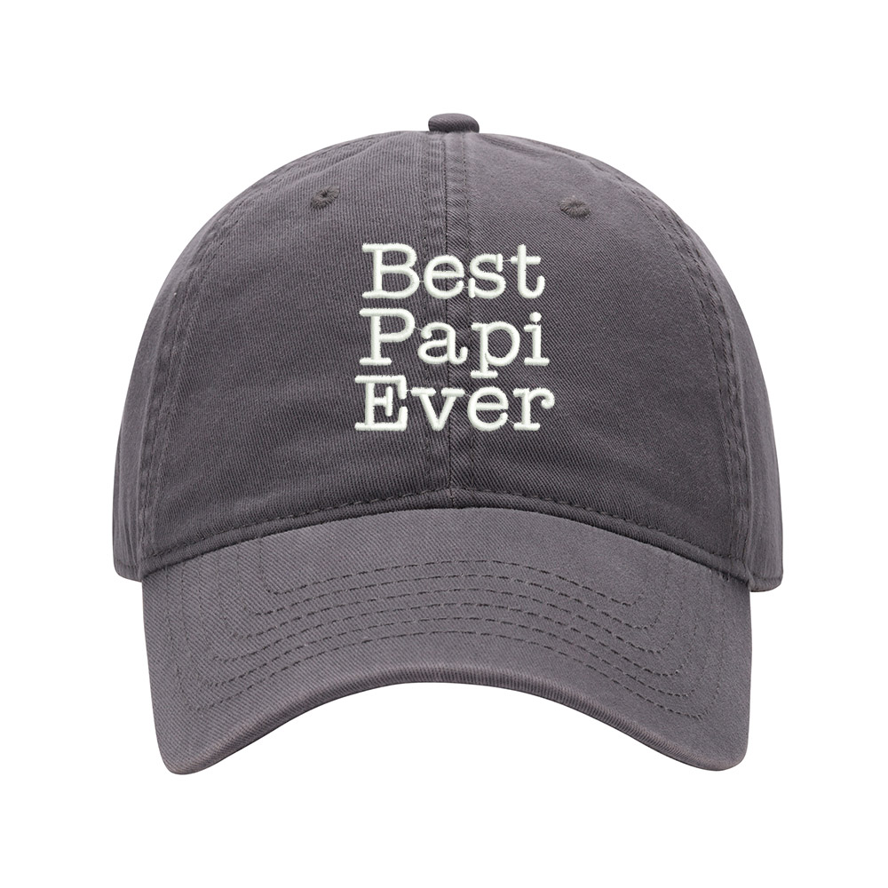 Baseball Cap Men Best Papi Ever Embroidered Washed Cotton Dad Hat ...