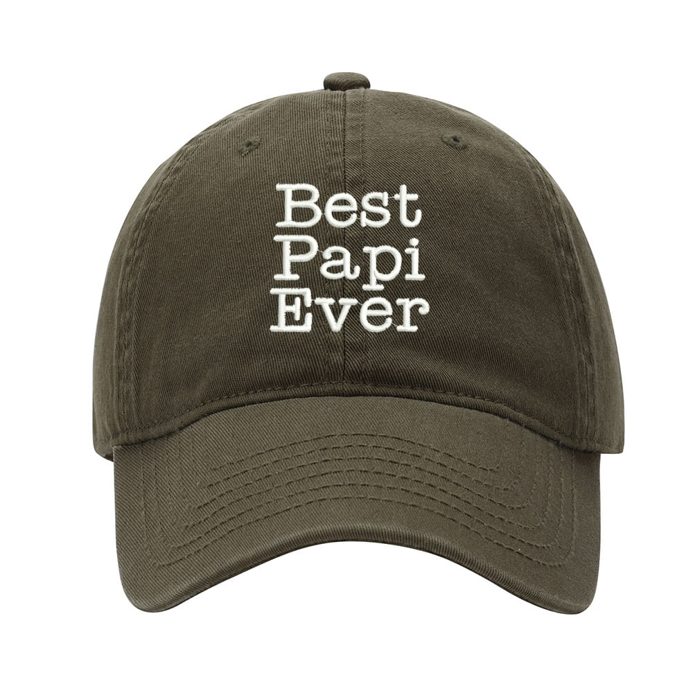Baseball Cap Men Best Papi Ever Embroidered Washed Cotton Dad Hat ...