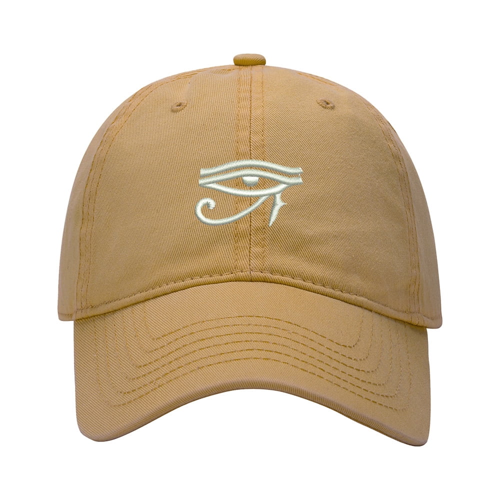 Baseball Cap Men Eyes of Horus Embroidered Washed Cotton Dad Hat ...