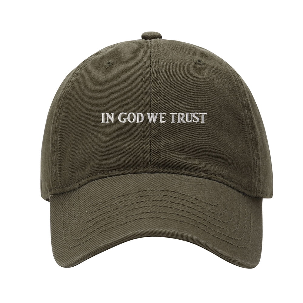 Baseball Cap Men In God We Trust Embroidered Washed Cotton Dad Hat ...