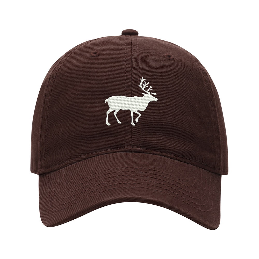 Baseball Cap Men Moose Animal Embroidered Washed Cotton Dad Hat ...
