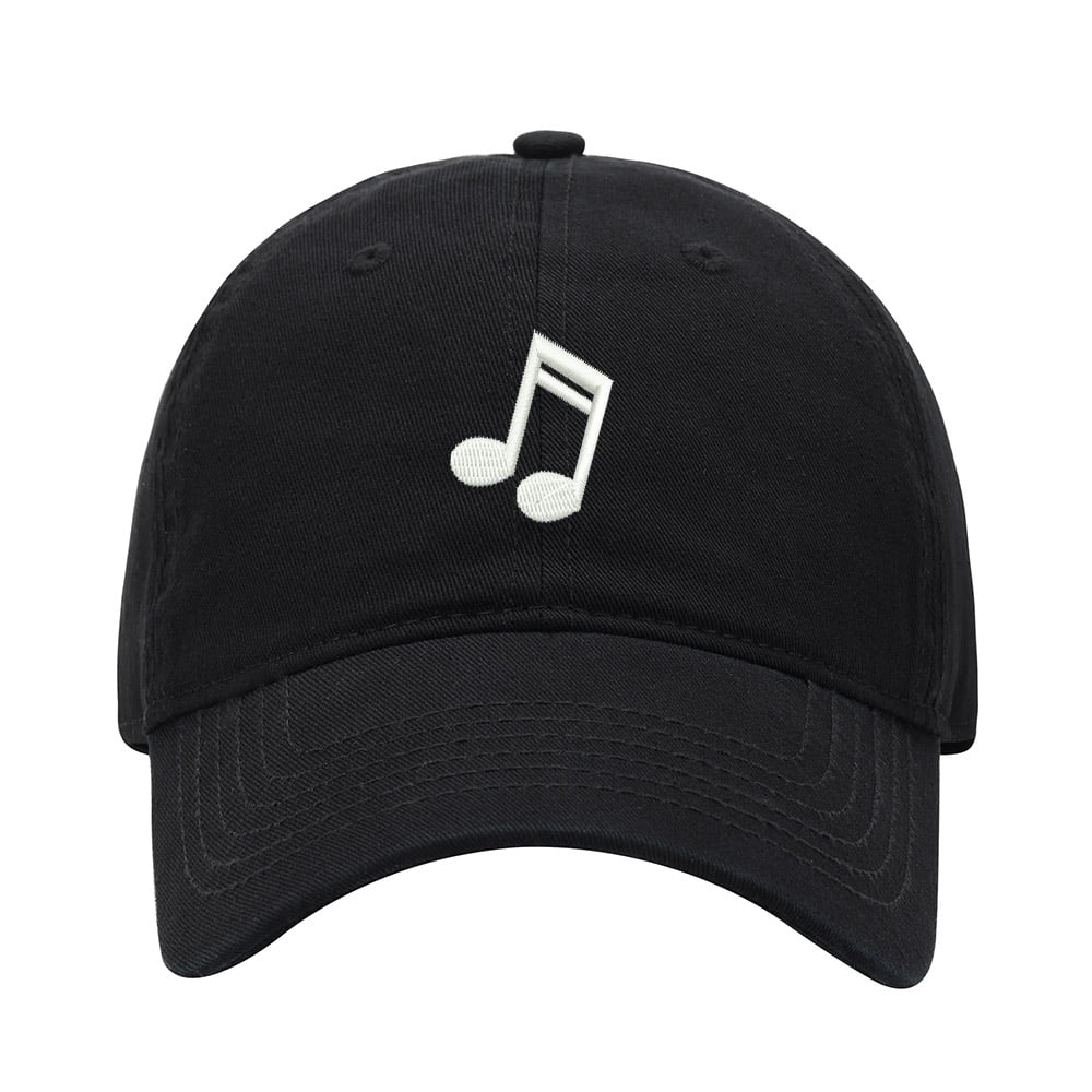 Baseball Cap Men Music Symbol Embroidered Washed Cotton Dad Hat ...