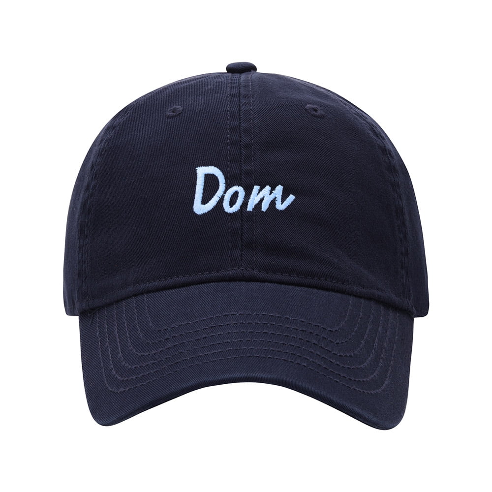 Baseball Cap Men Name Dom Gift Embroidered Washed Cotton Dad Hat ...