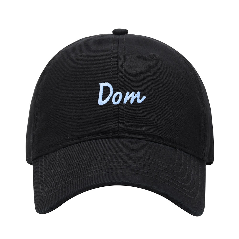 Baseball Cap Men Name Dom Gift Embroidered Washed Cotton Dad Hat ...