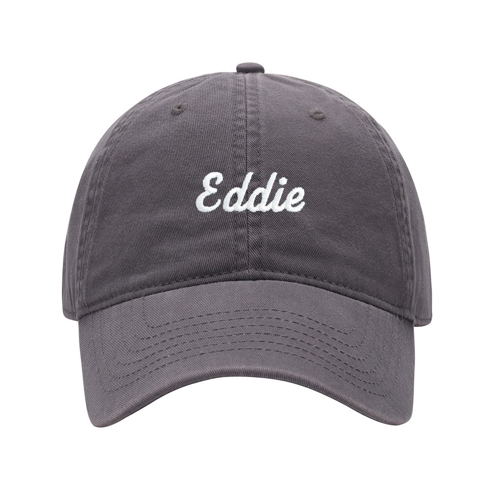 Baseball Cap Men Name Eddie Gift Embroidered Washed Cotton Dad Hat ...