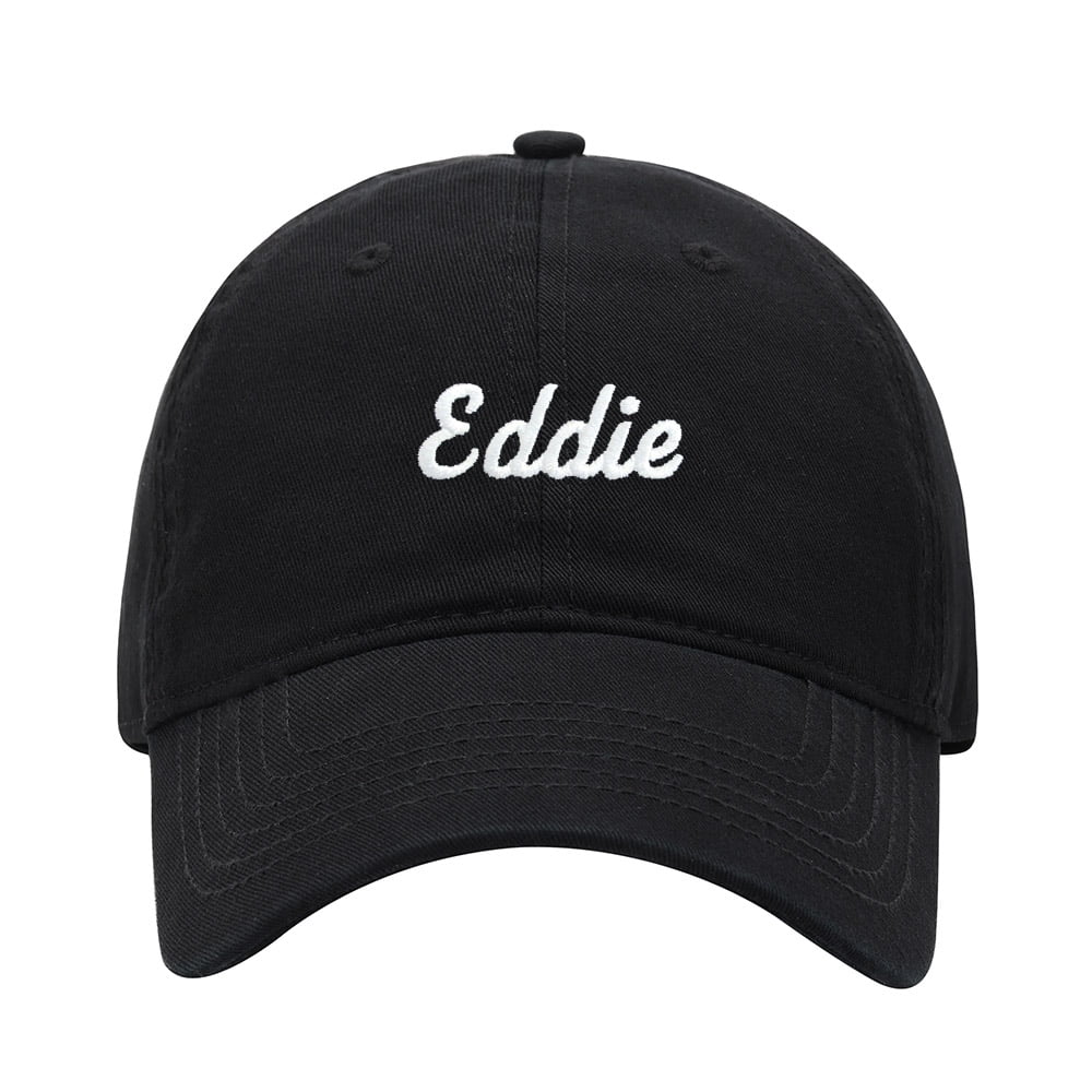 Baseball Cap Men Name Eddie Gift Embroidered Washed Cotton Dad Hat ...