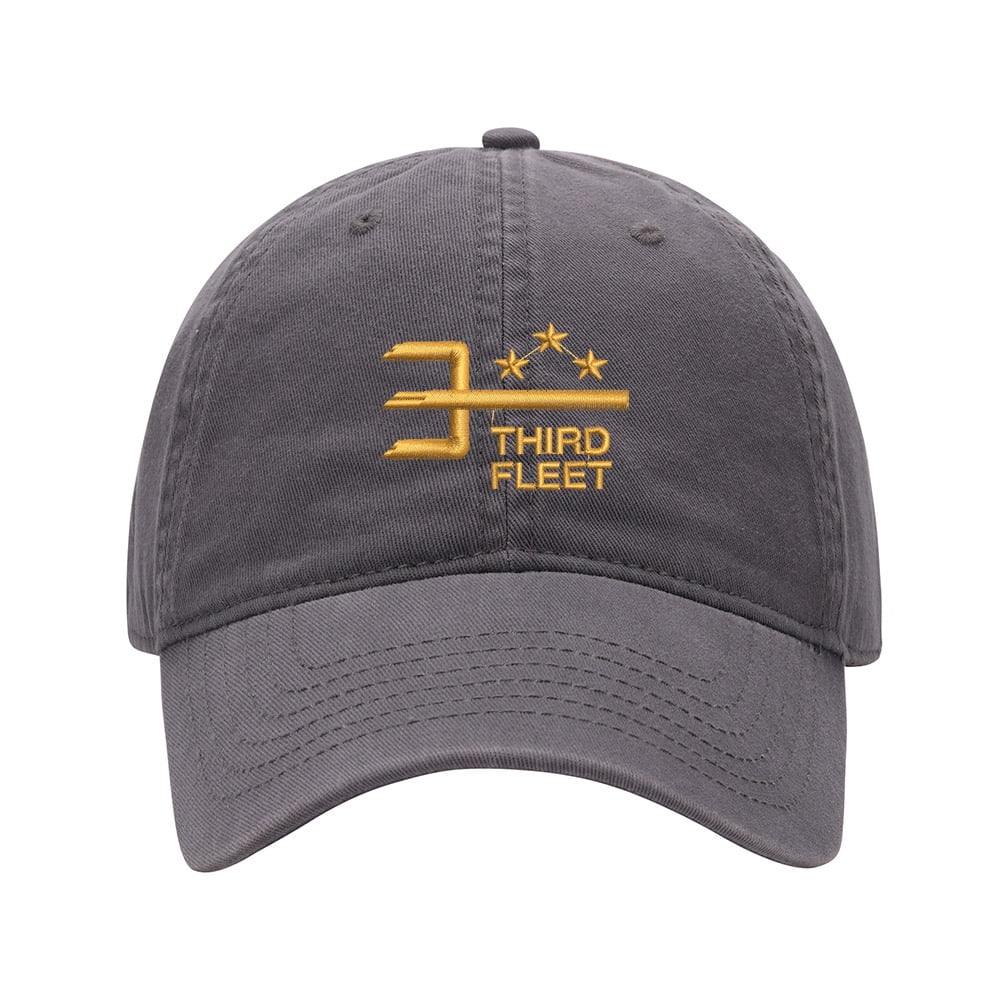 Baseball Cap Men Navy The Third Fleet Embroidered Washed Cotton Dad Hat ...