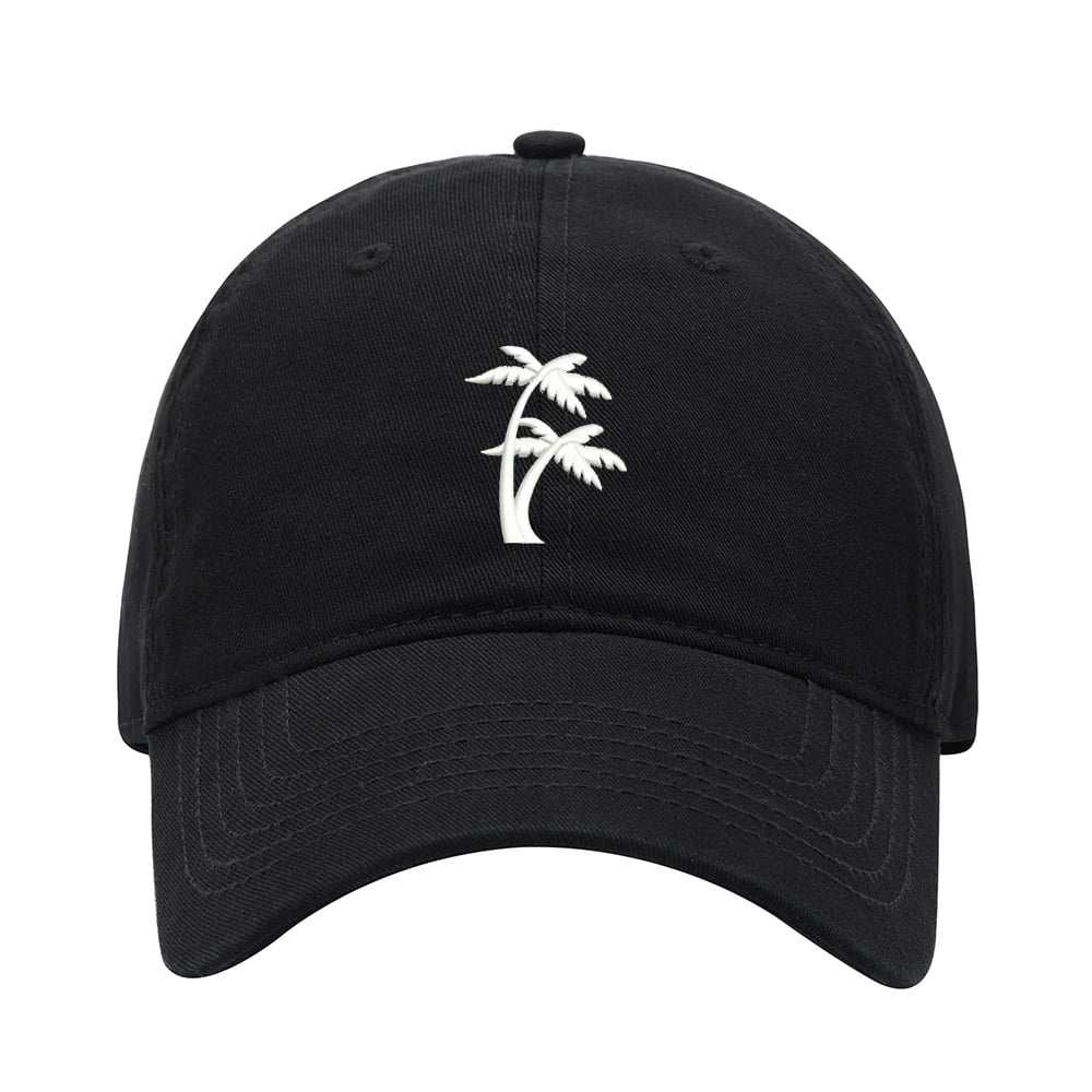 Baseball Cap Men Palm Tree Embroidered Washed Cotton Dad Hat Baseball ...